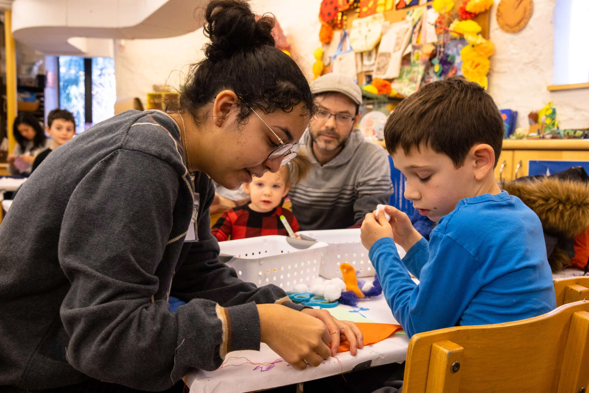 Family Art Project: Felted River - Wave Hill